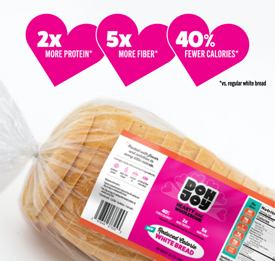 DohJoy Low Calorie, Under 1 Net Carb Hearty White Bread – Dohjoy